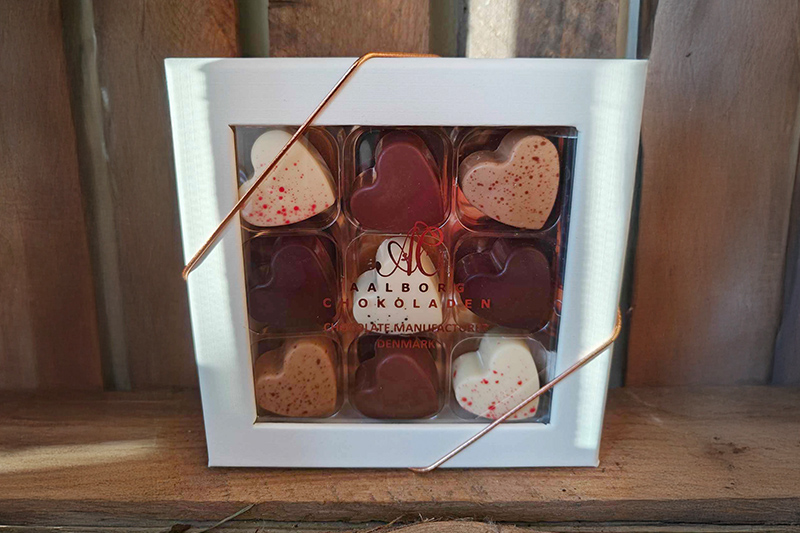 Hjerte - Aalborg Chokolade - Acacia Blomster